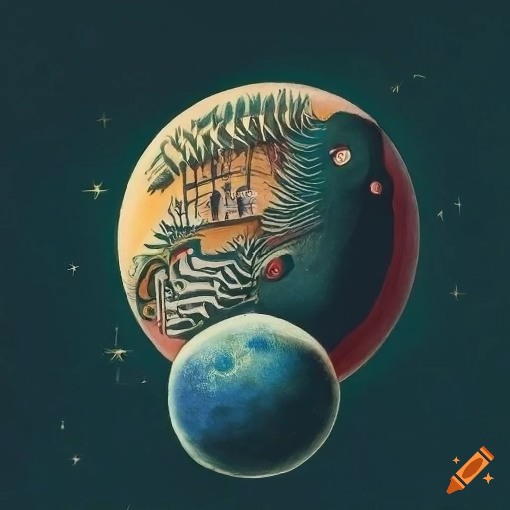 Stone lithograph of a Celestial Observatory with Astral Maps and ...