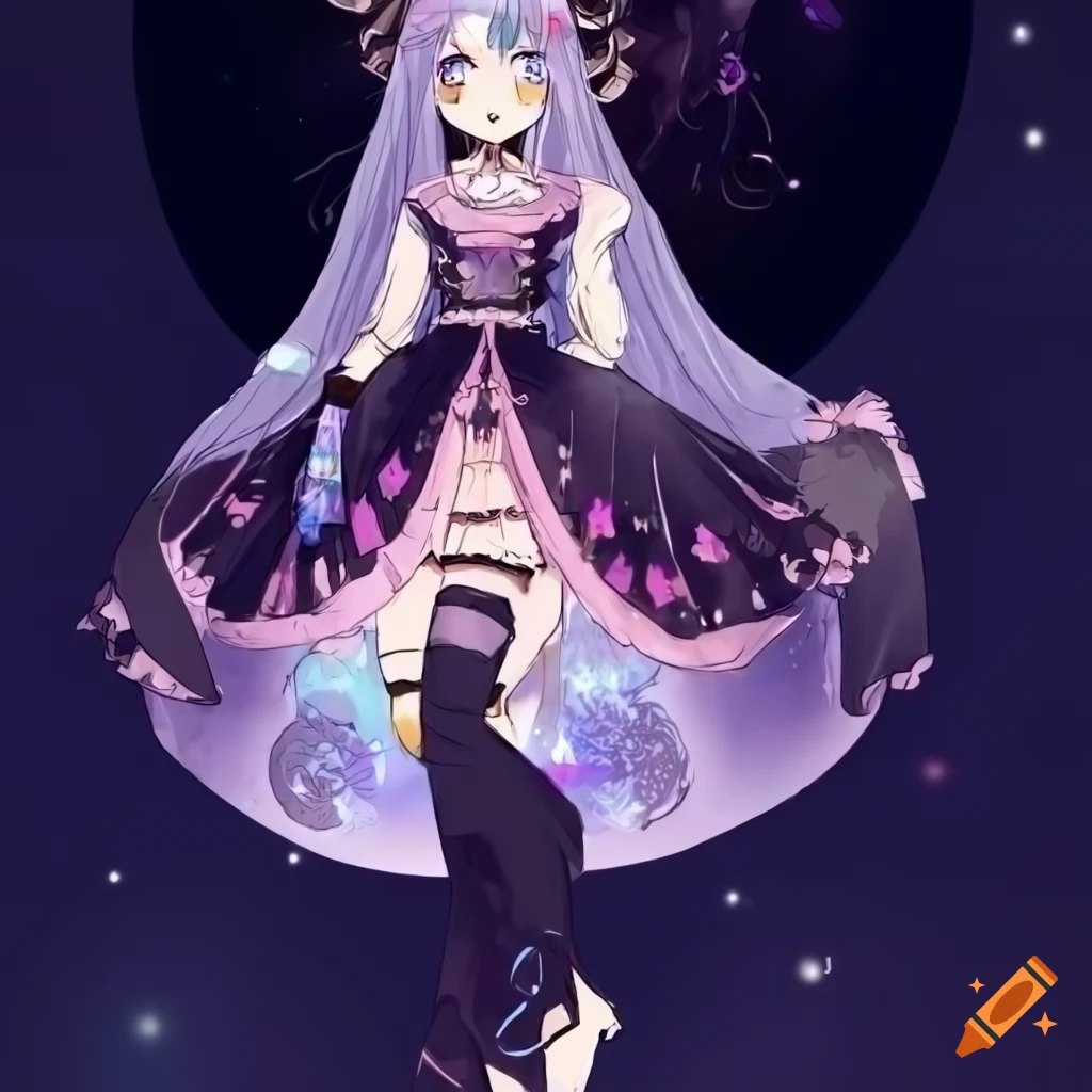 Anime-style character design with themed elements on Craiyon