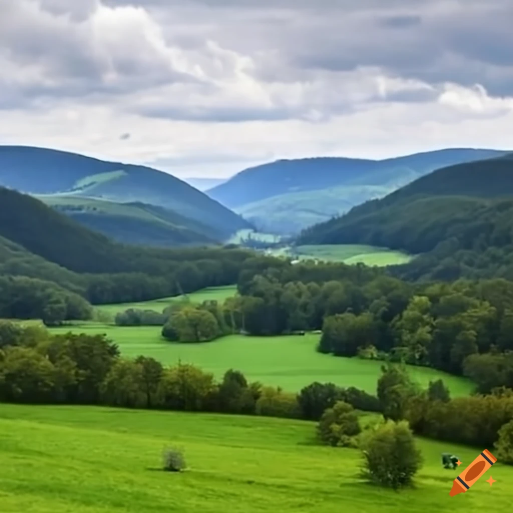 European countryside landscape on Craiyon
