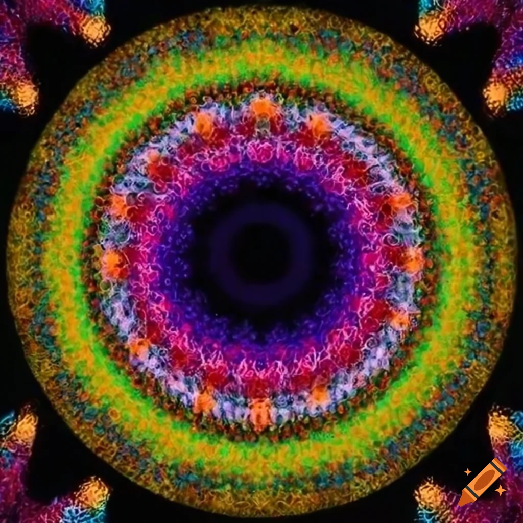 Colorful face-like patterns on Craiyon