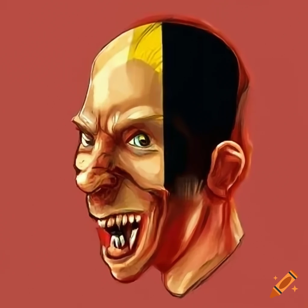 Belgian devil with french fries and flag representing national pride on ...