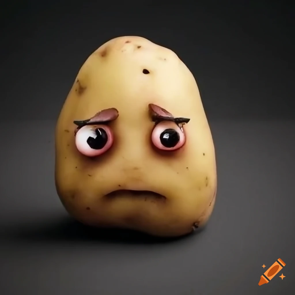 Sad potato on Craiyon