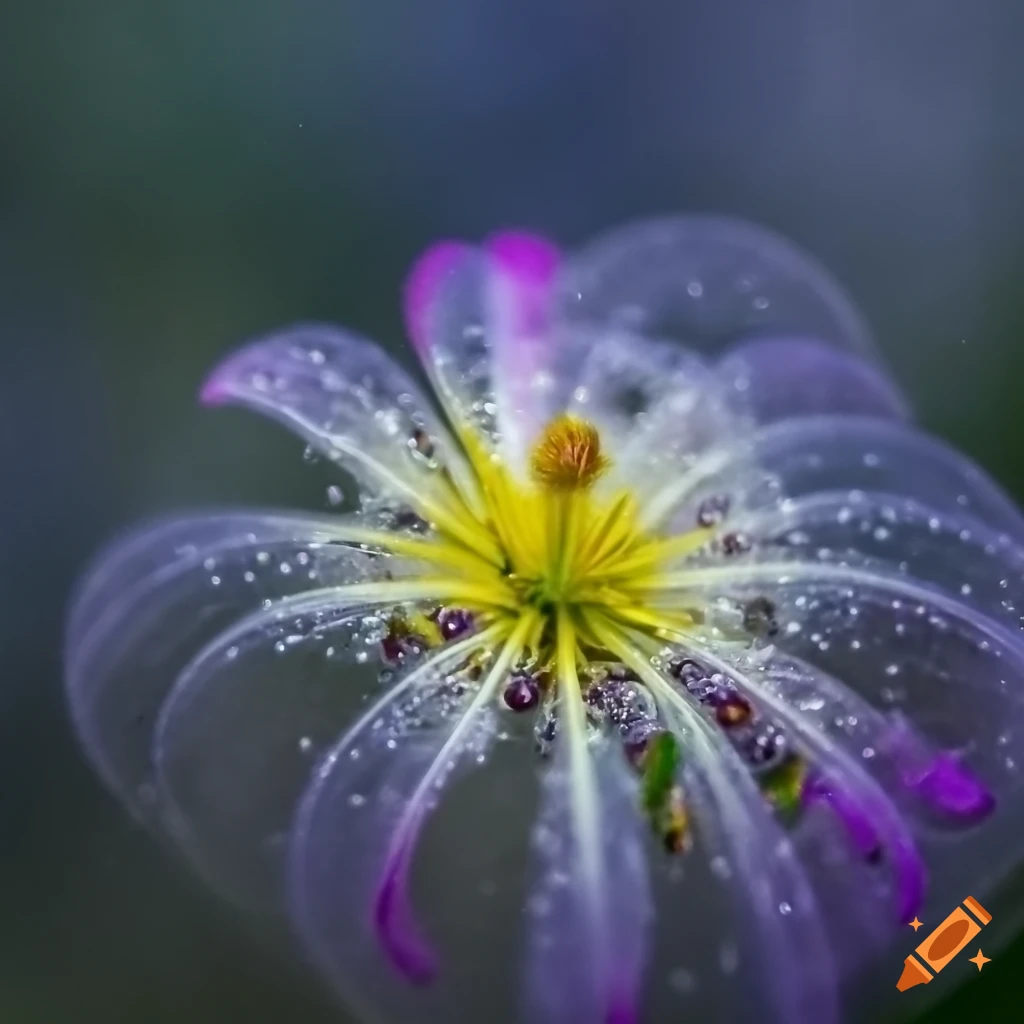 Bubble flower on amoled dark background in a professional epic photo on ...
