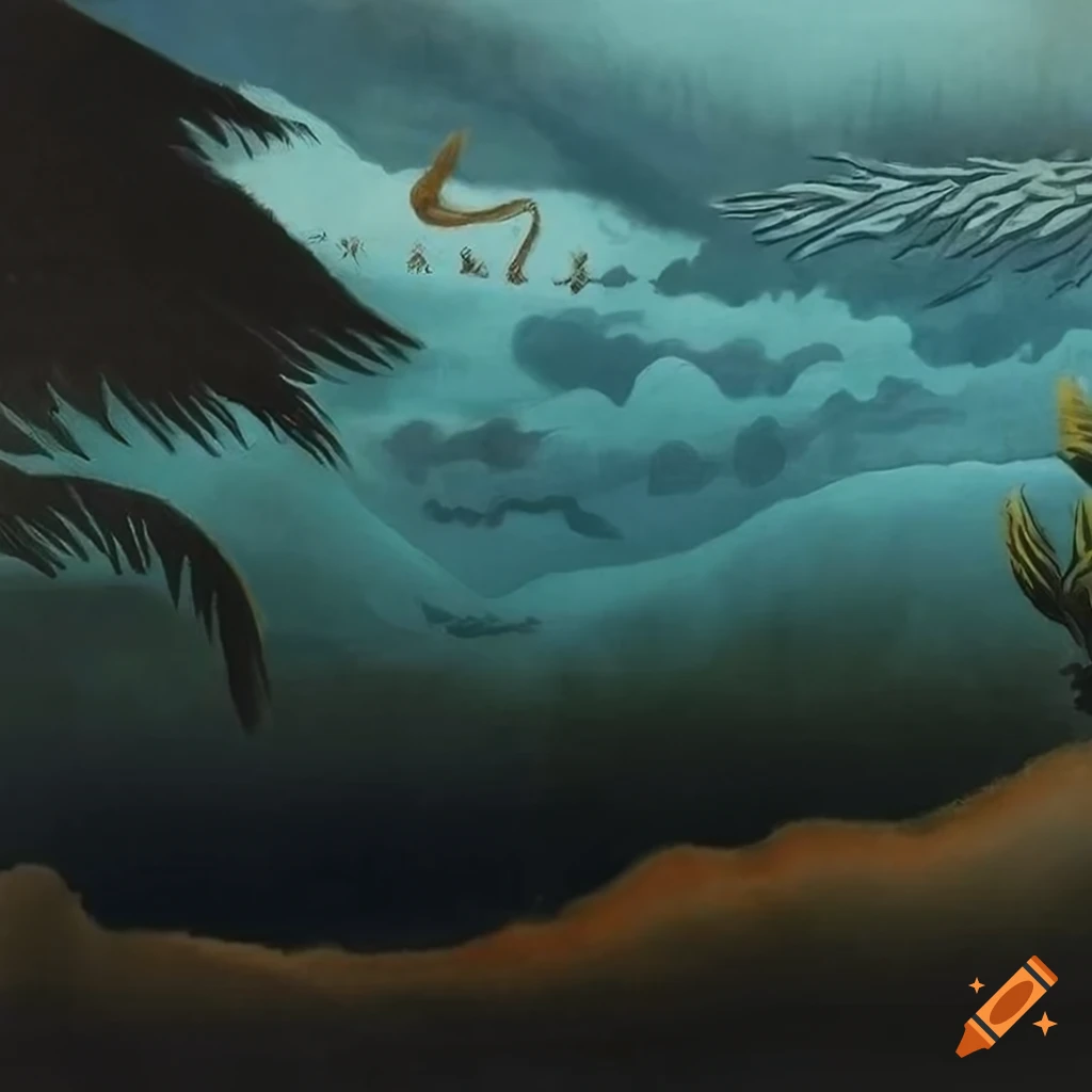 Stone lithograph with feather clouds, Islamic Calligraphy, native ...