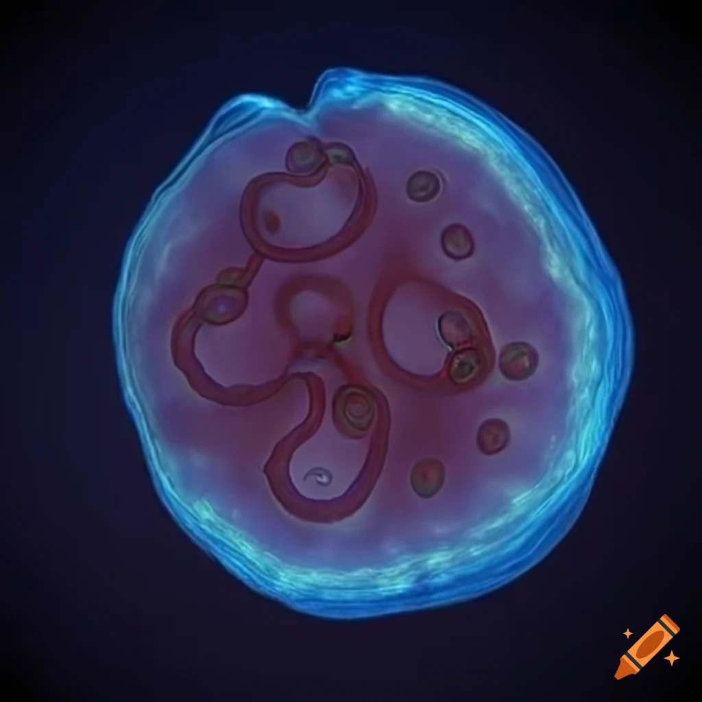 Single-celled organisms with tentacles and bioluminescence in a ...