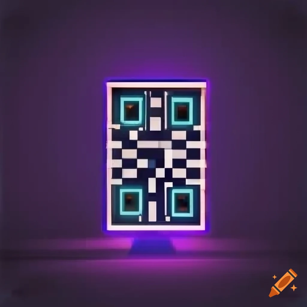 Qr code with background color 5e35b1 on Craiyon