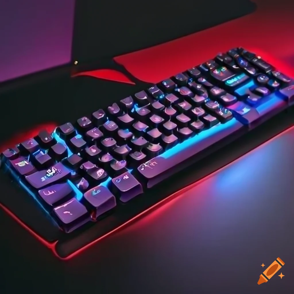 Gamer keyboard on Craiyon