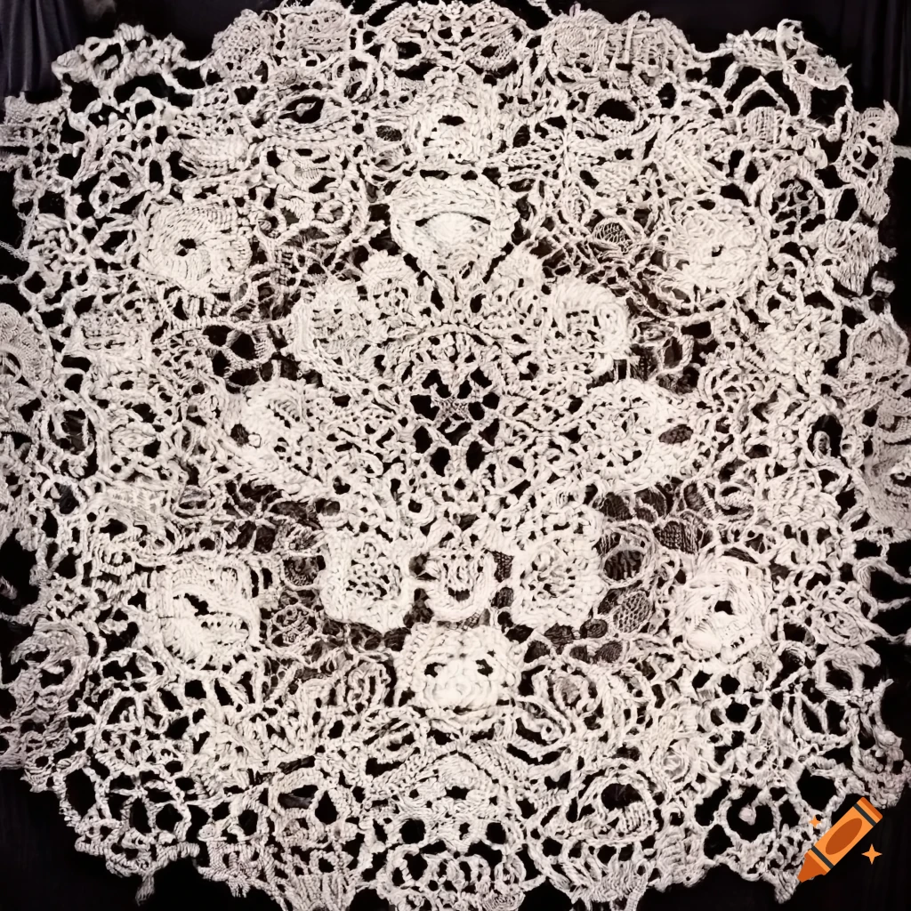 Irish lace crochet design on Craiyon