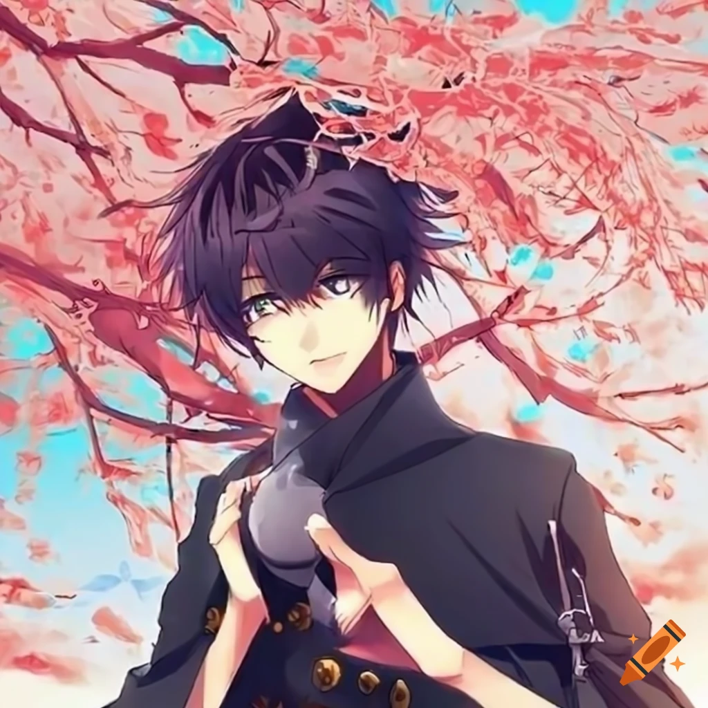 Japanese anime guy character on Craiyon