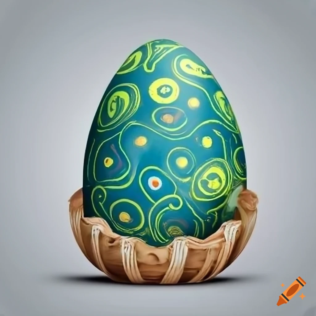 Easter egg with alien design on Craiyon