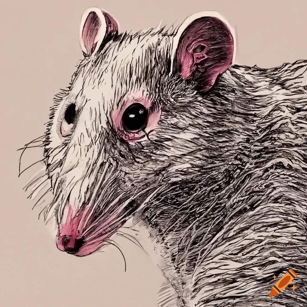 Rat in pen and ink drawing on Craiyon