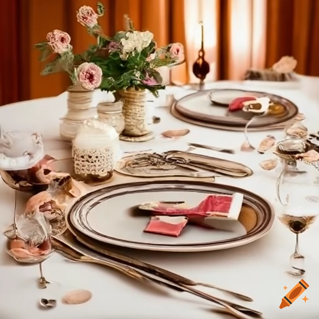 French tablescape on Craiyon