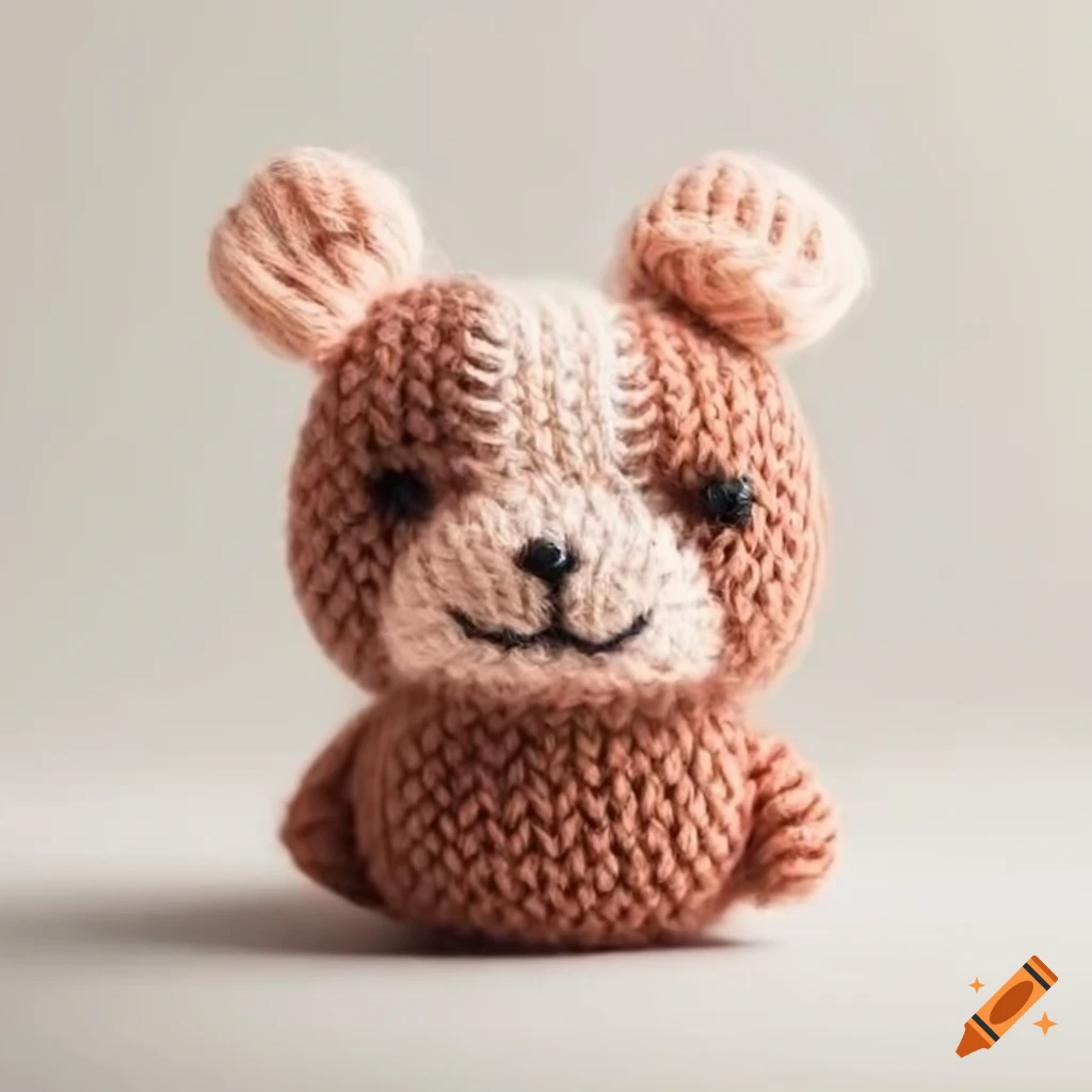 Hand-knitted small animal on Craiyon