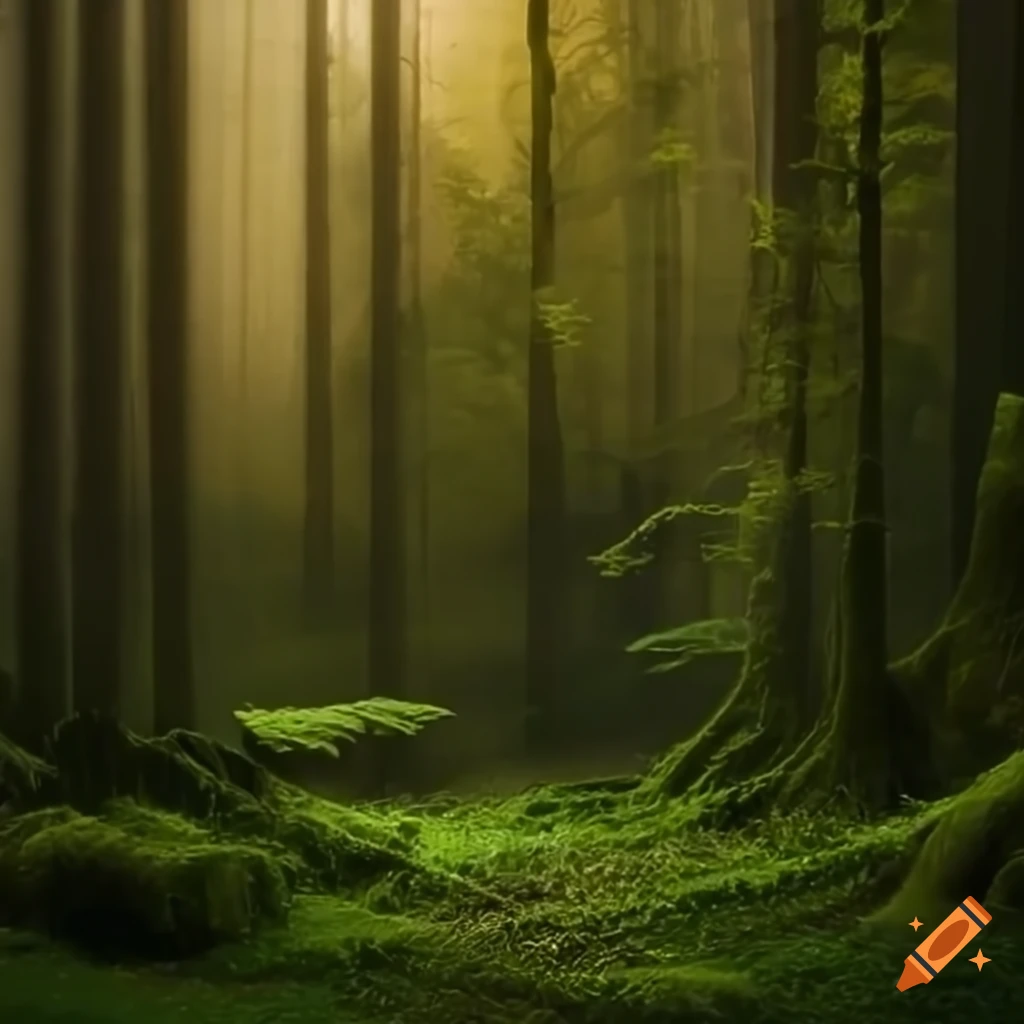 Humid continental forest at noon on Craiyon