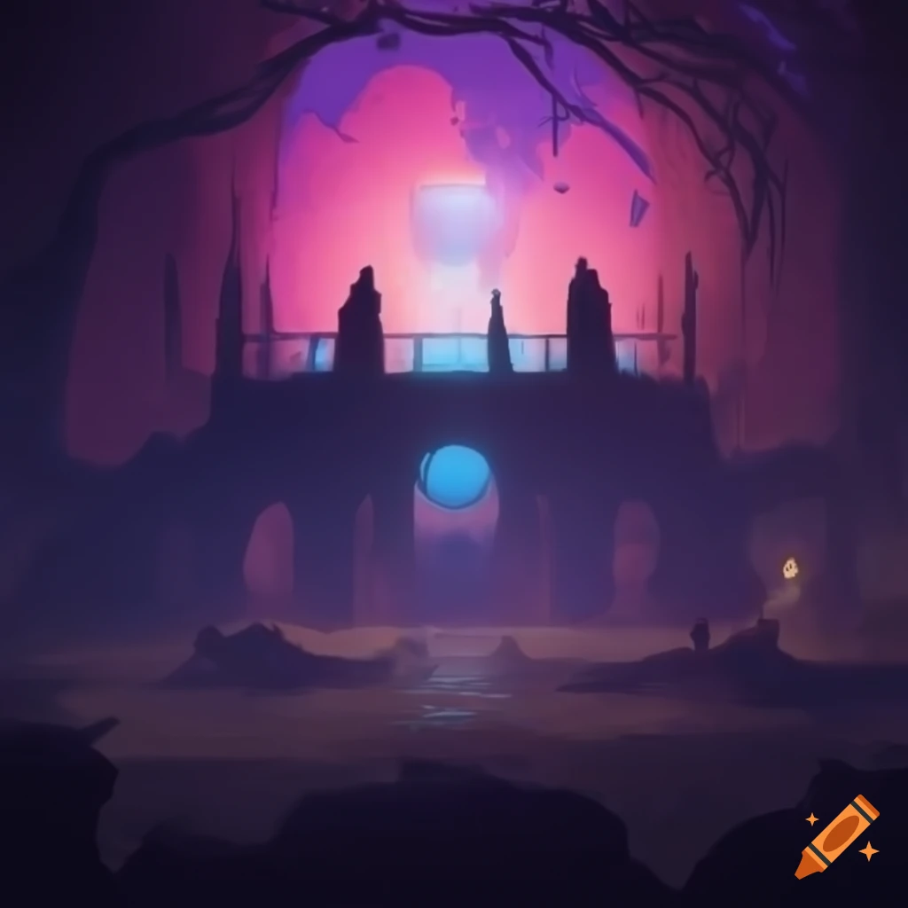 Poster of a video game set in a virtual dreamscape with surreal ...