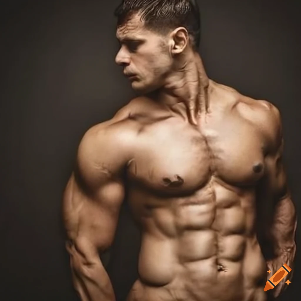 Muscular bodybuilder man on Craiyon