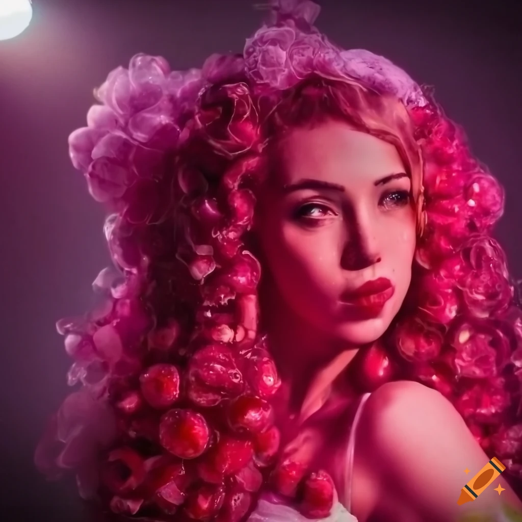 Raspberry, strawberry, cherry ice on Craiyon