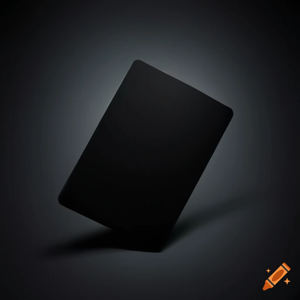 Fully black card design on Craiyon
