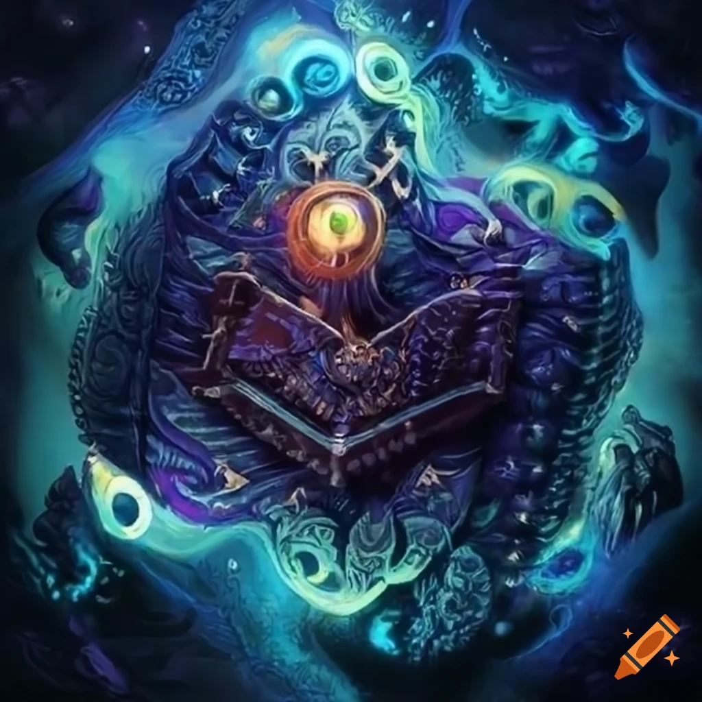 Celestial magic weave in a dungeons and dragons setting on Craiyon