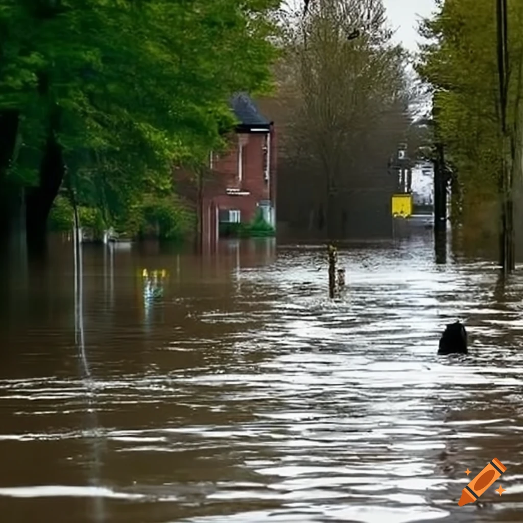 Realistic image depicting floods on Craiyon