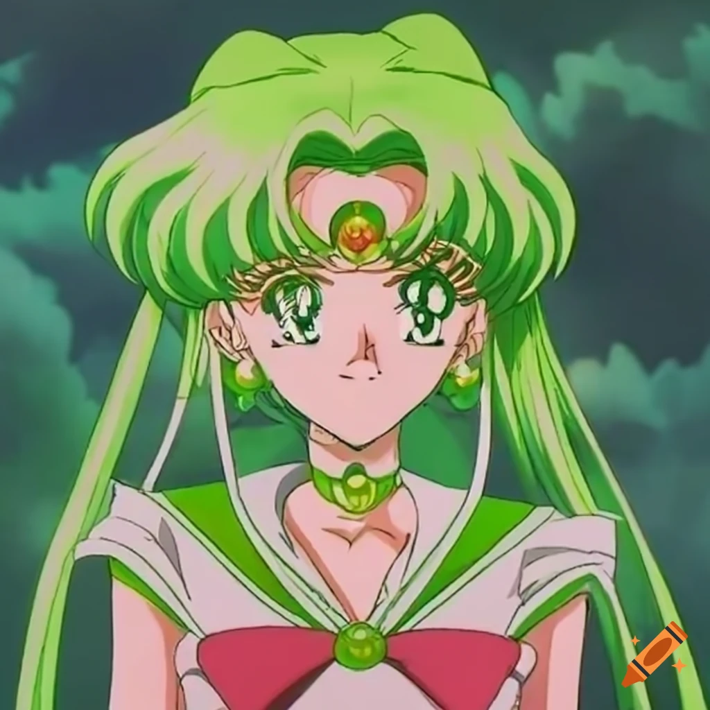 Chartreuse sailor moon character on Craiyon