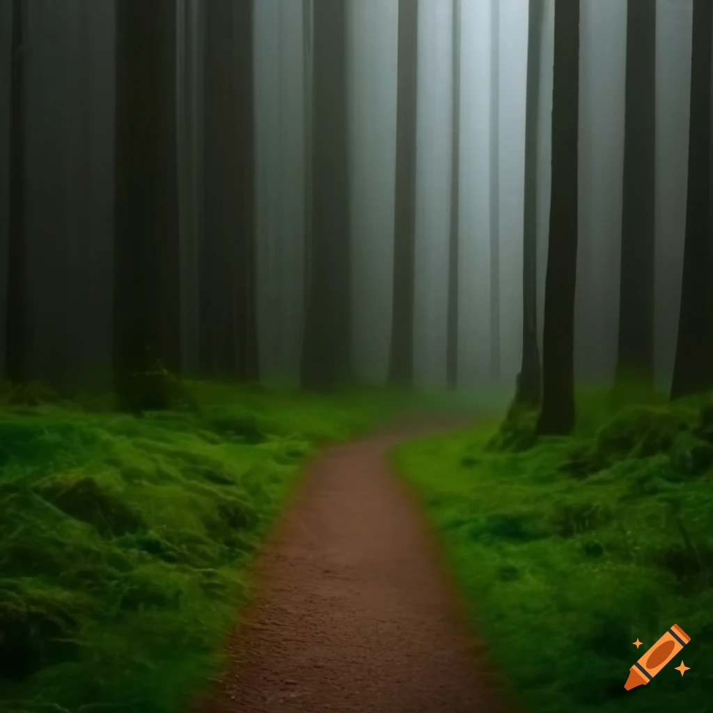 Foggy forest with an increased sense of liminality on Craiyon