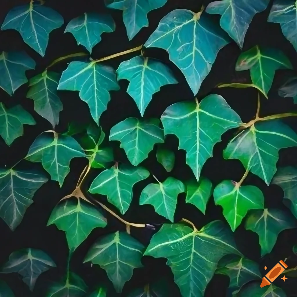 Detailed ivy pattern on a concrete wall on Craiyon