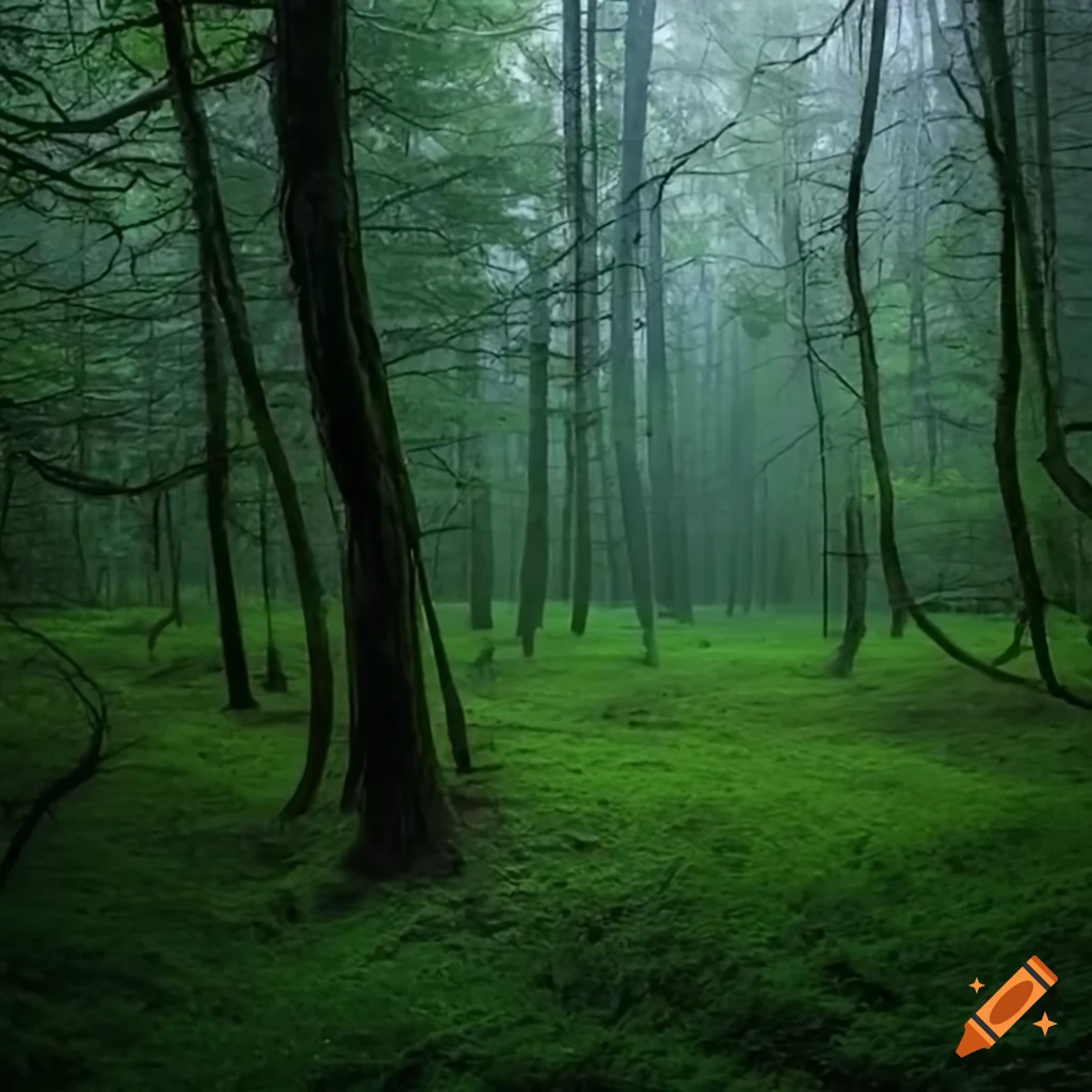 Humid continental forest at noon on Craiyon