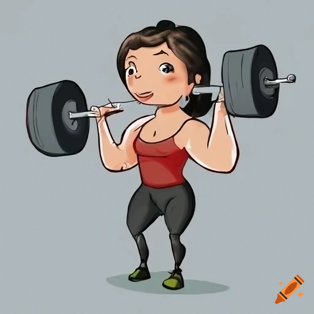 Cartoon weightlifter character on Craiyon