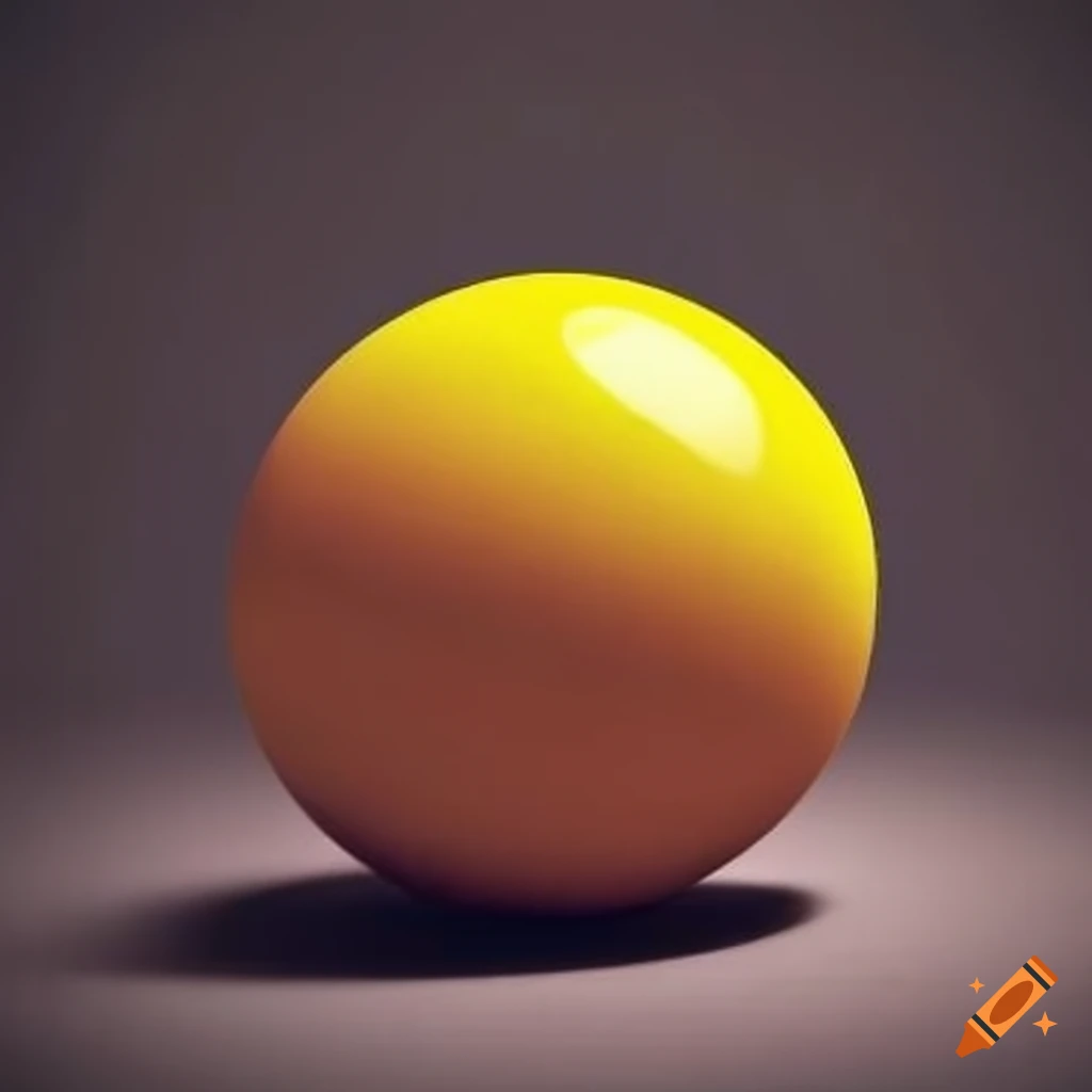 Yellow brown ball on Craiyon