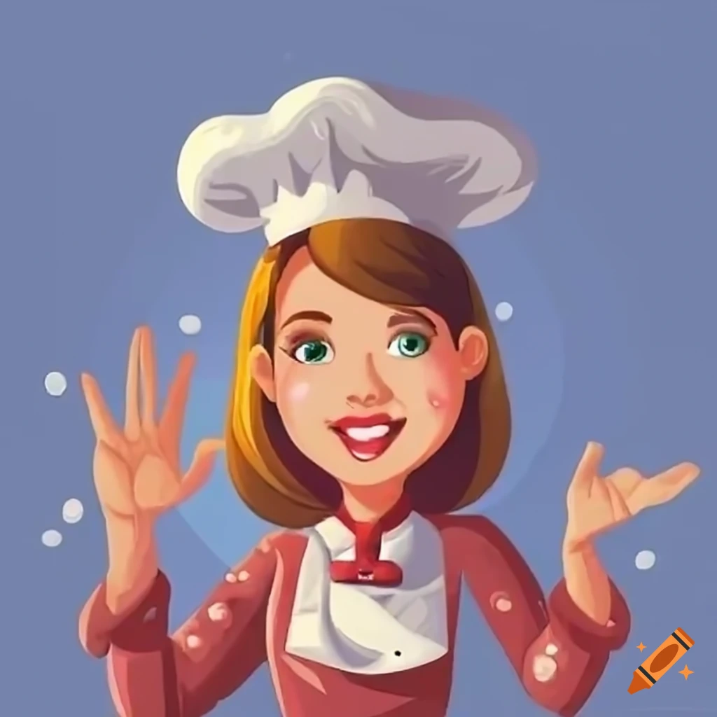 Friendly chef with a delicious spread on Craiyon