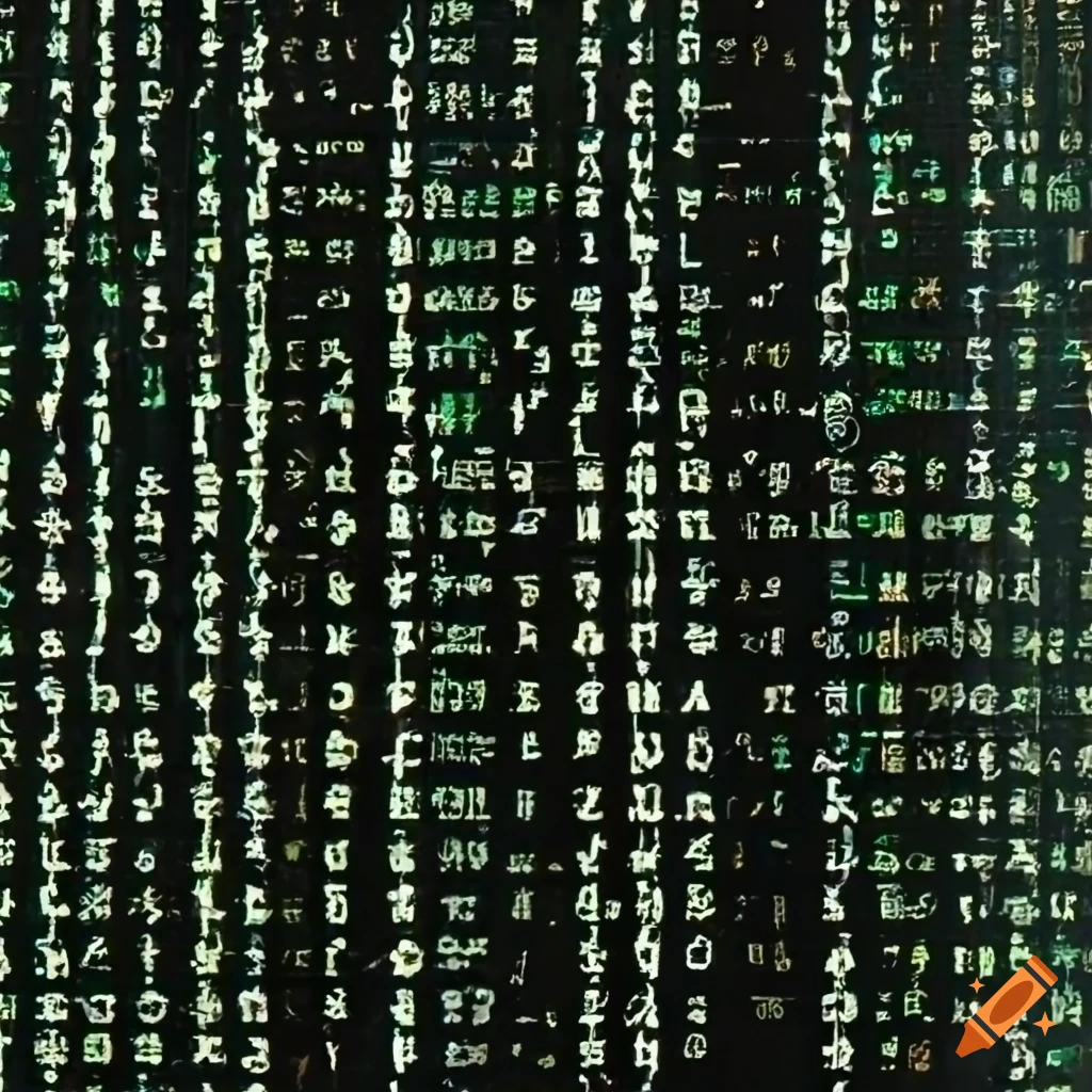 Matrix code background on Craiyon