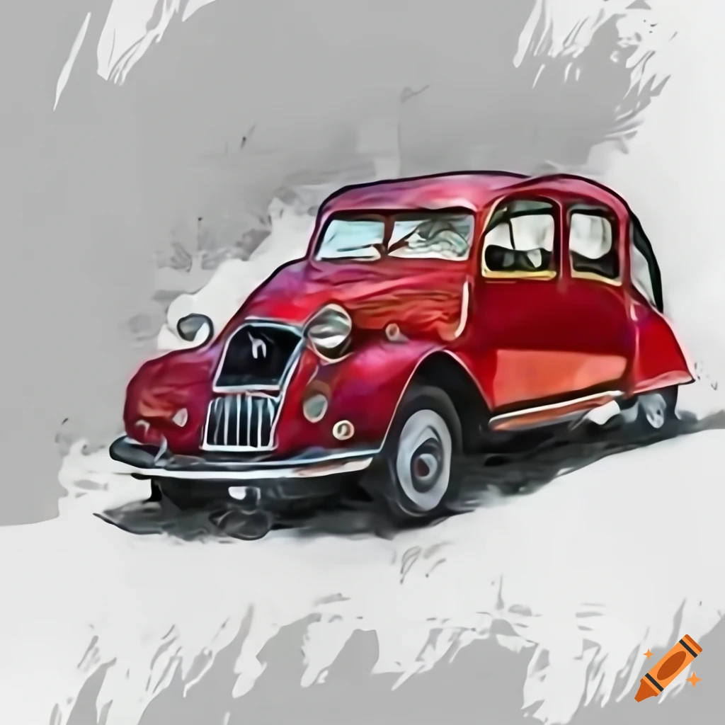 Citroën 2cv car on Craiyon