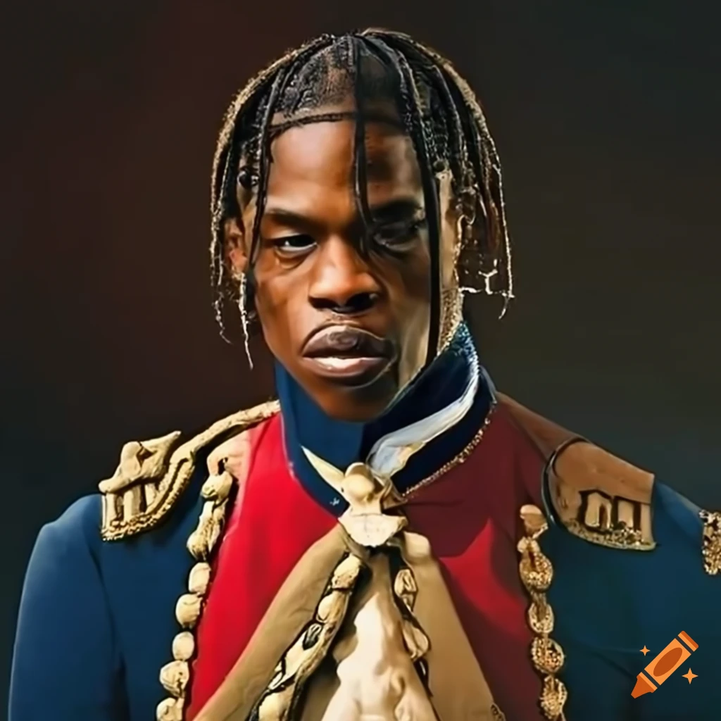 Travis scott in george washington attire on Craiyon