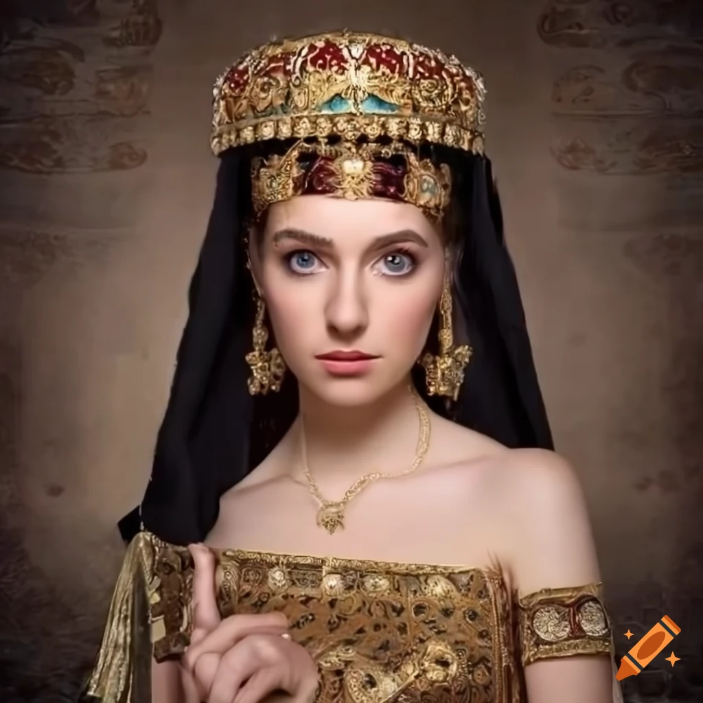 Beautiful byzantine princess in photorealistic style on Craiyon