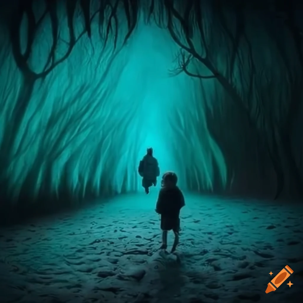 Tissue monster scaring children on Craiyon