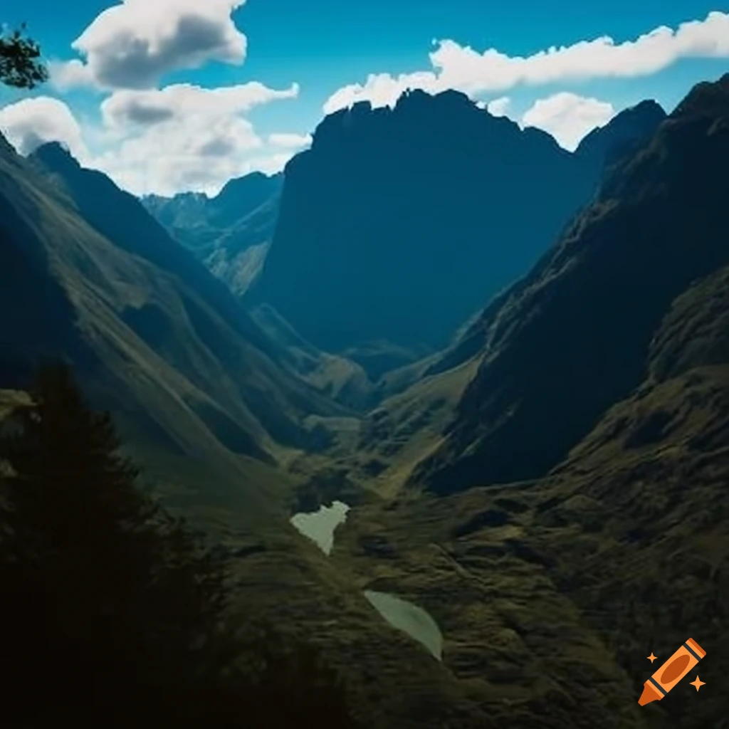 Mountain view on Craiyon