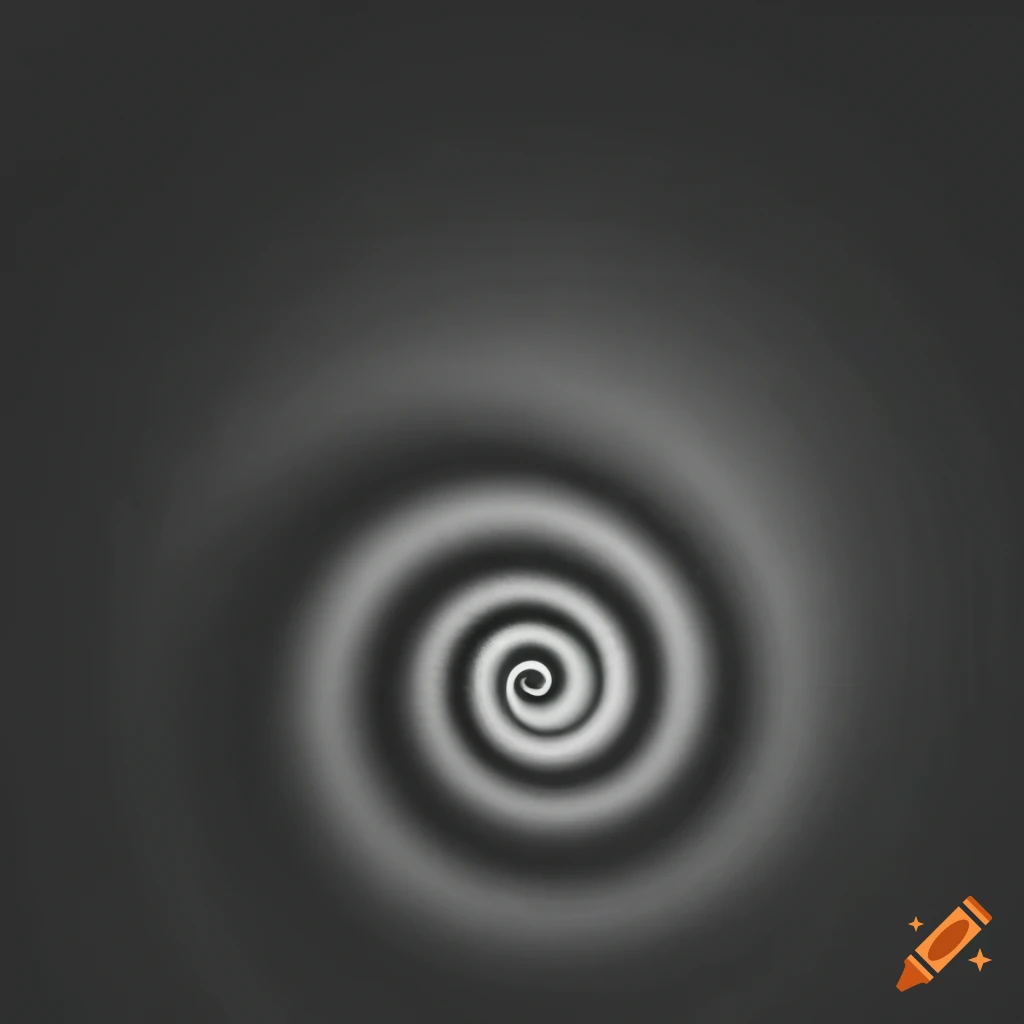 Minimalistic black and white spiral with perfect shape on Craiyon