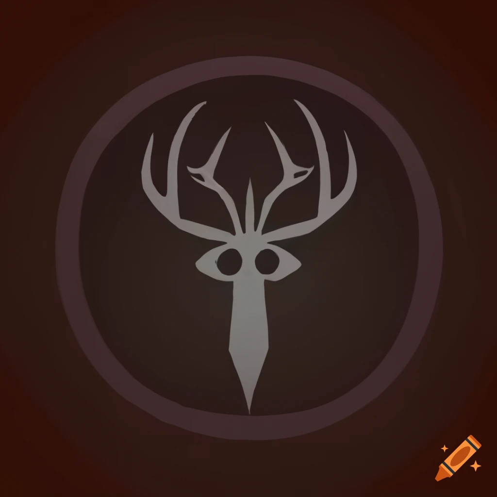 Dark stylized hunting symbol on Craiyon