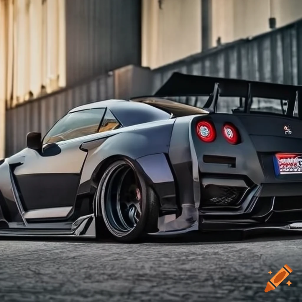 Nissan gtr r35 with widebody kit on Craiyon