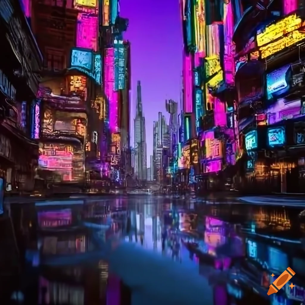Hyper realistic cyberpunk ray tracing image on Craiyon