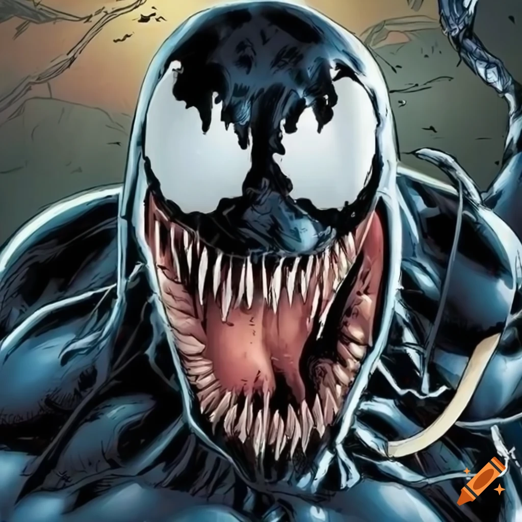 Venom marvel comics character on Craiyon