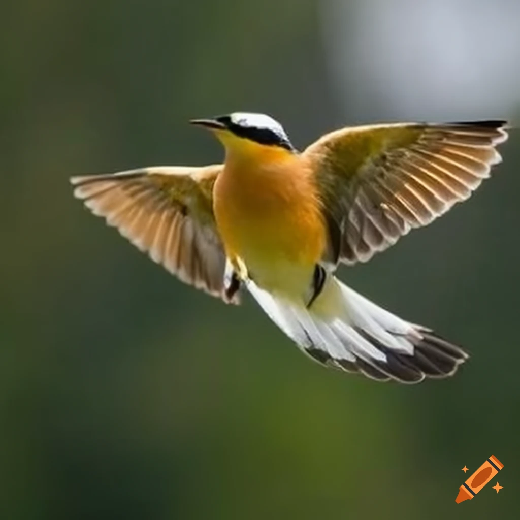 Bird in flight captured with professional photography on Craiyon