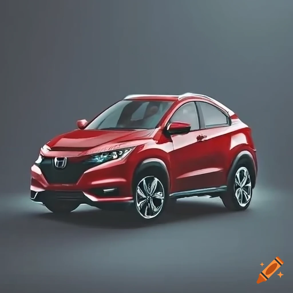 Red honda hrv on Craiyon