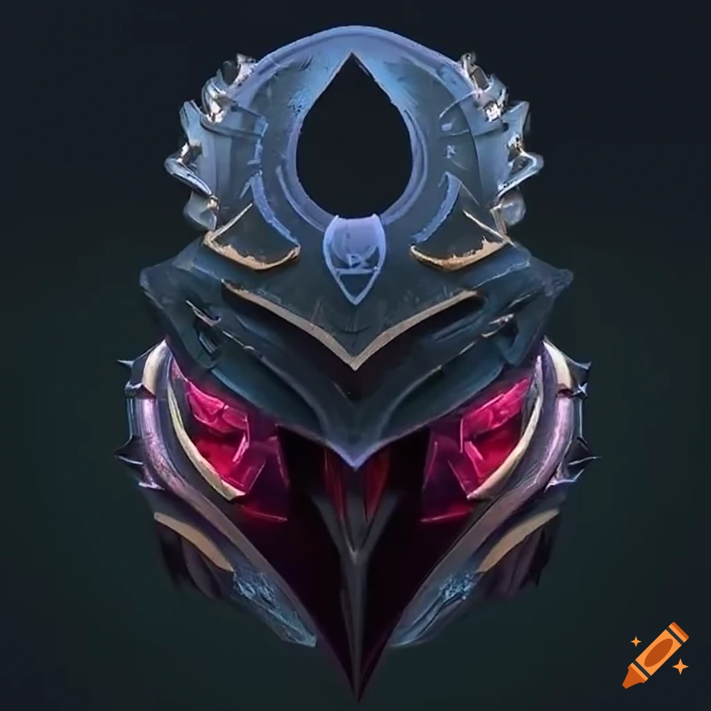 Front view of raven magic armor on Craiyon