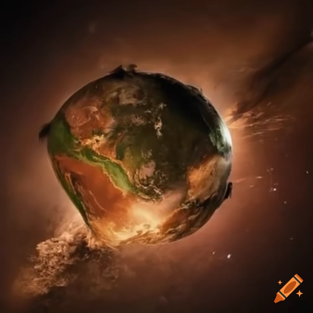 Humanity destroying earth's life viability on Craiyon