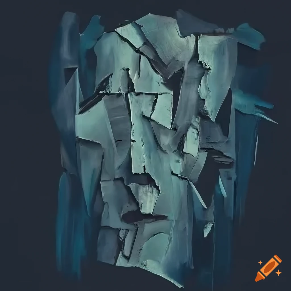 Fragmented scratched splintered wood abstract art representing a breath ...