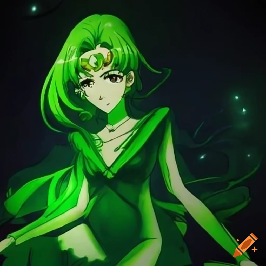 Chartreuse sailor moon character on Craiyon