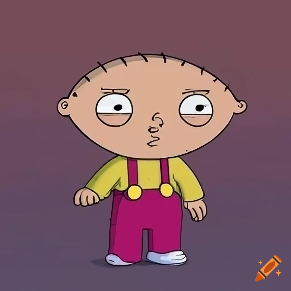Pop art rendition of Stewie Griffin from Family Guy on Craiyon