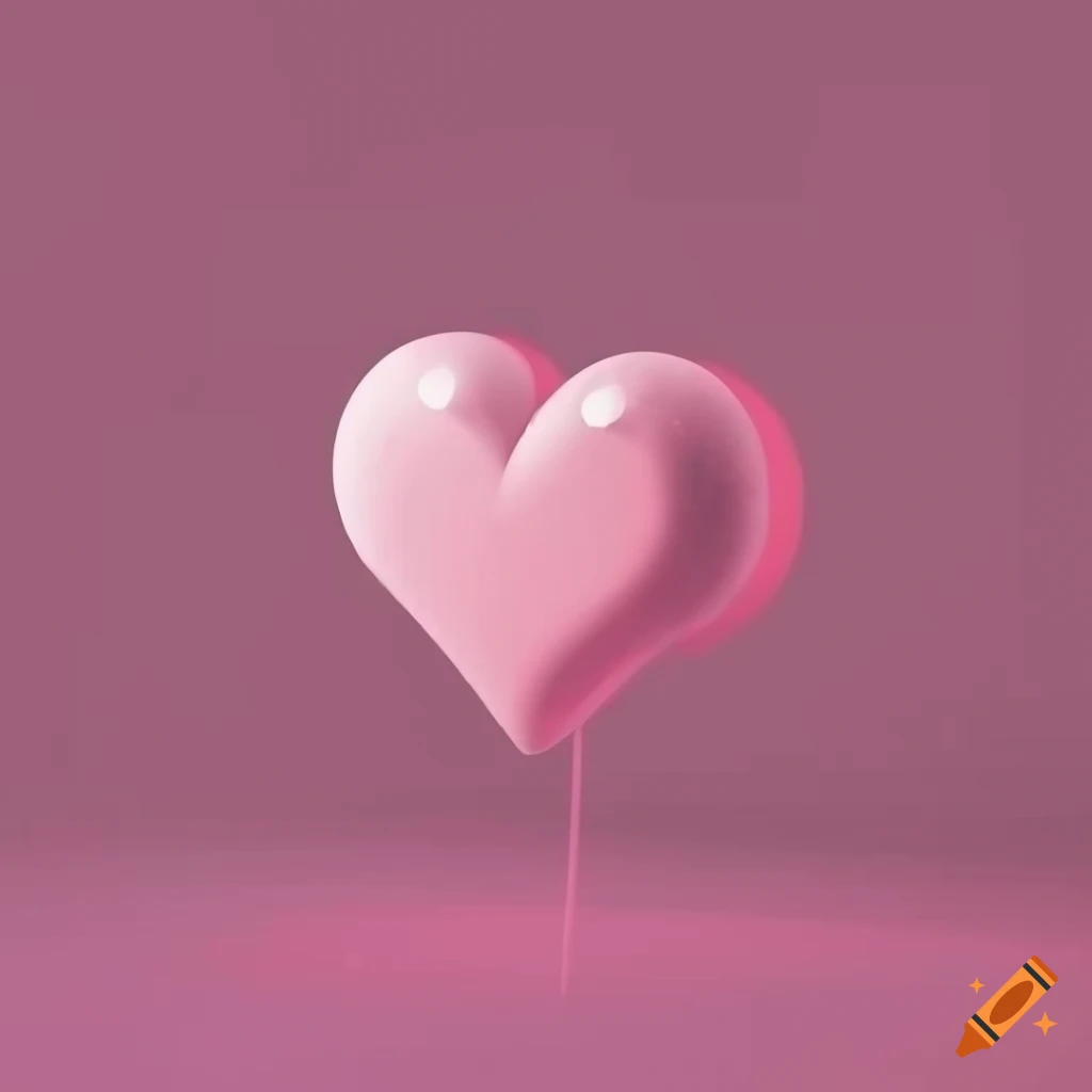 Simple pink heart icon for lovecore minimalist user interface design on ...